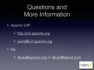 Apache CXF New Directions in Integration | PPT