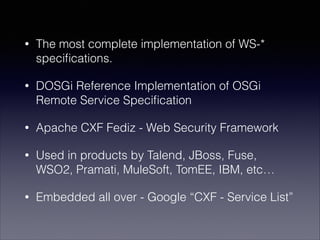 Apache CXF New Directions in Integration | PPT
