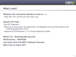 Apache CXF - New Features | ODP | Web Development | Internet