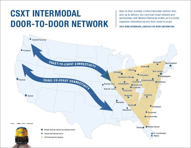 CSXT Intermodal Door-to-Door Network Map