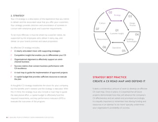 BUILDING YOUR CX STRATEGY: SEVEN DIMENSIONS FOR SUCCESS | PDF