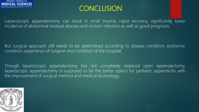 Comparison Of Laparoscopic Appendectomy With Open Appendectomy In