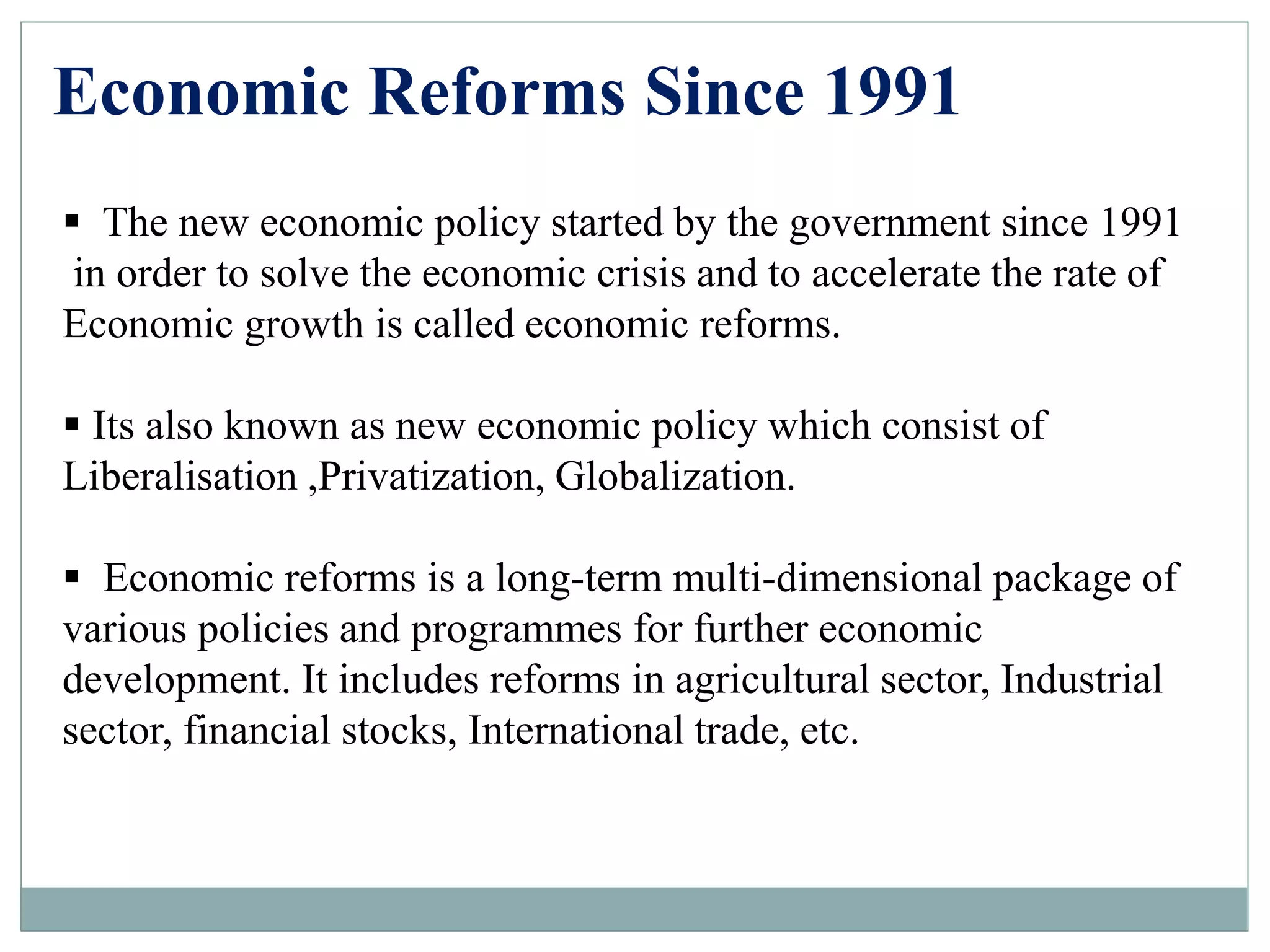 Economic Reforms | PPTX