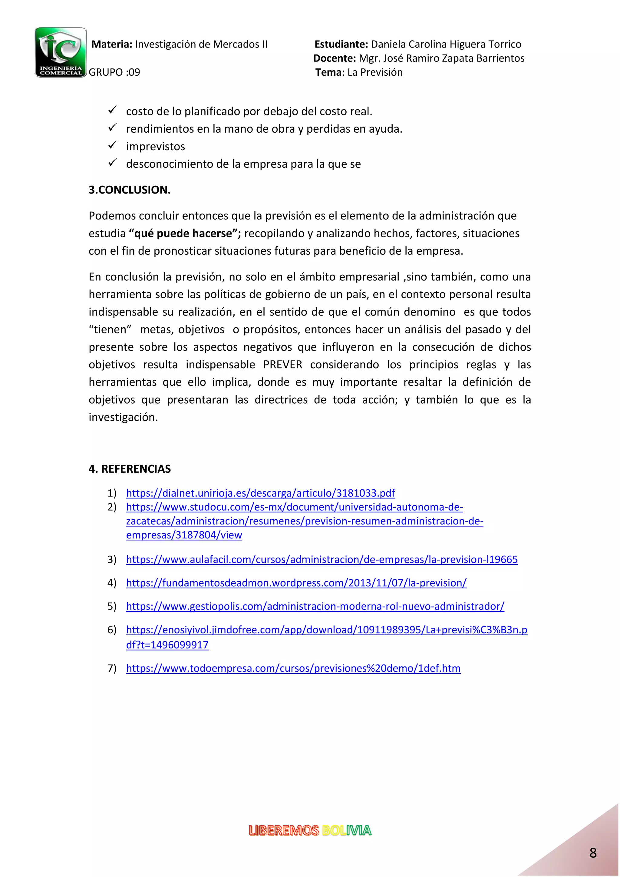 La prevision | PDF