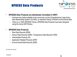 Profile of NPOESS HDF5 Files | PPT
