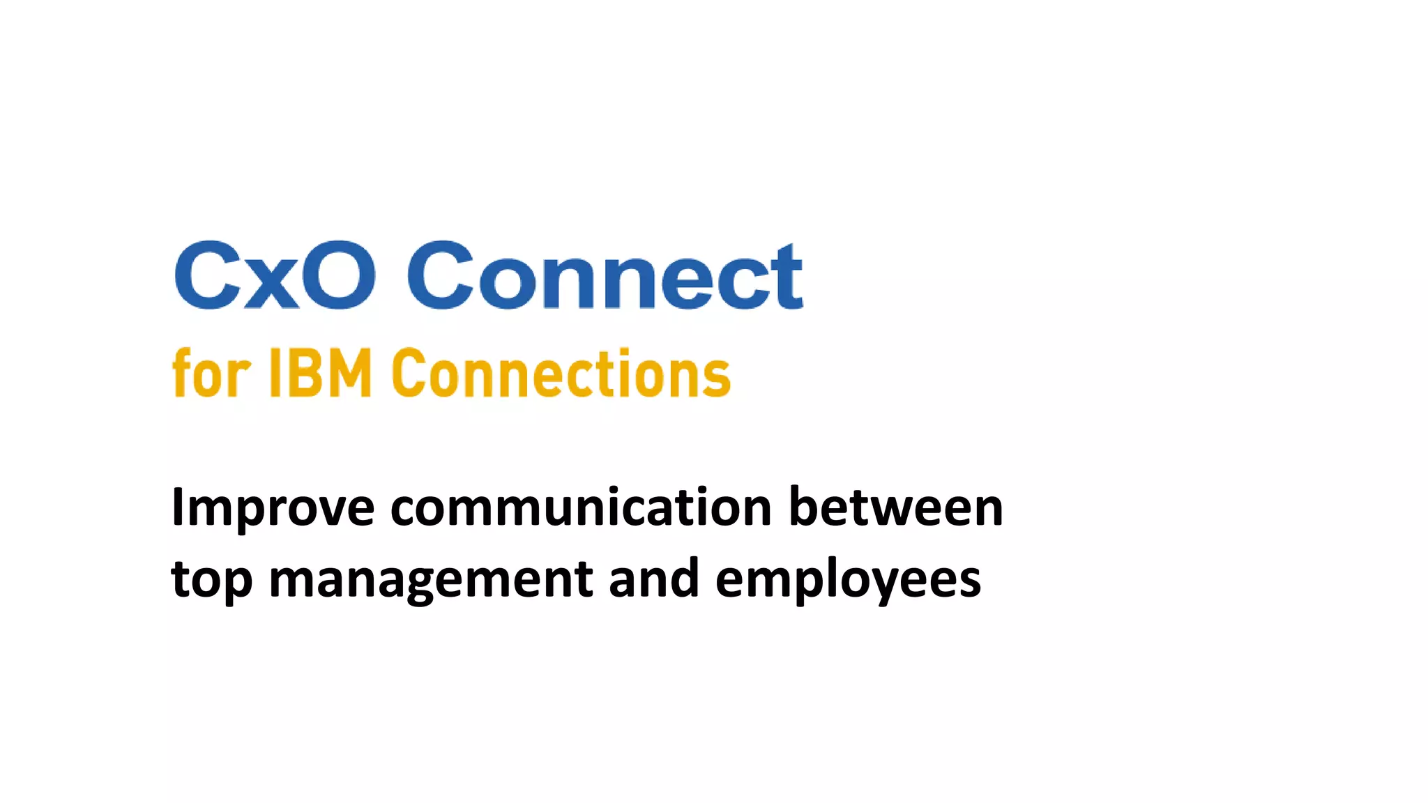 CxO Connect für IBM Connections | PPTX