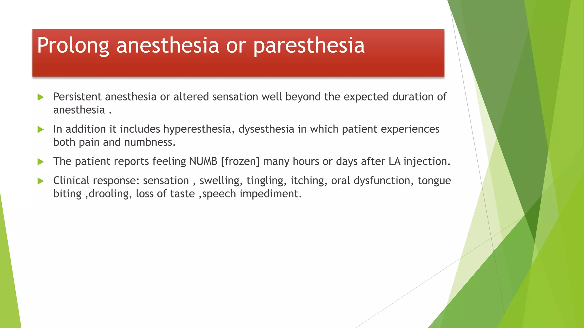 Complications of local anesthesia | PPTX