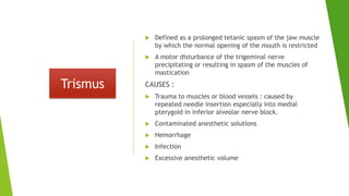 Complications of local anesthesia | PPTX
