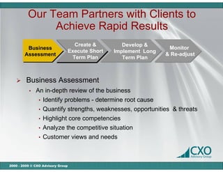 Introduction to the CXO Advisory Group | PDF