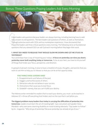 CXP CEO Executive Retreat Guide - The Power of a Praying Organization | PDF