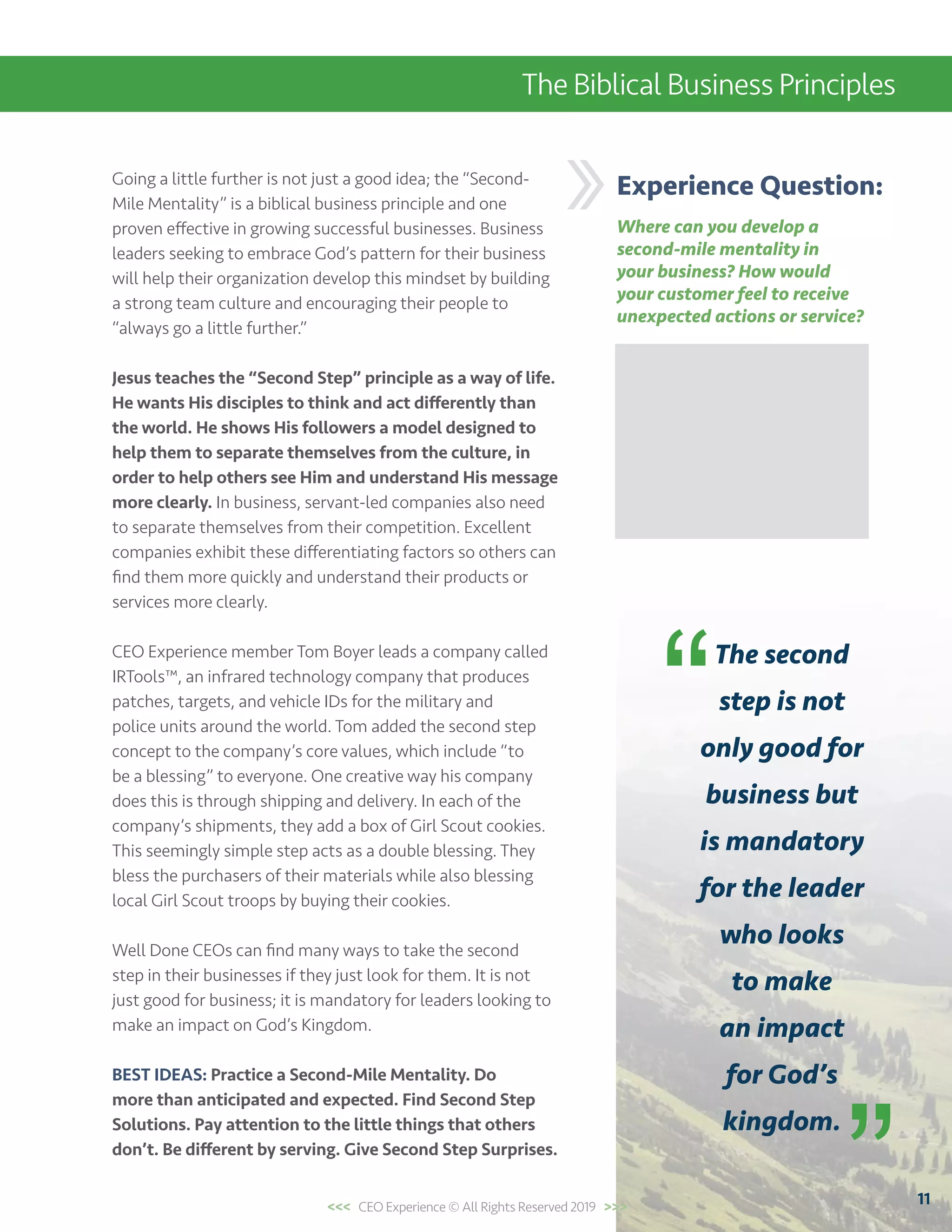 CXP Executive Retreat Guide - Biblical Business Principles | PDF