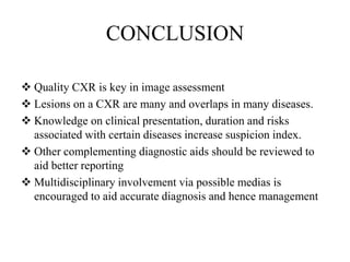 CXR interpretation in TB patients | PPTX