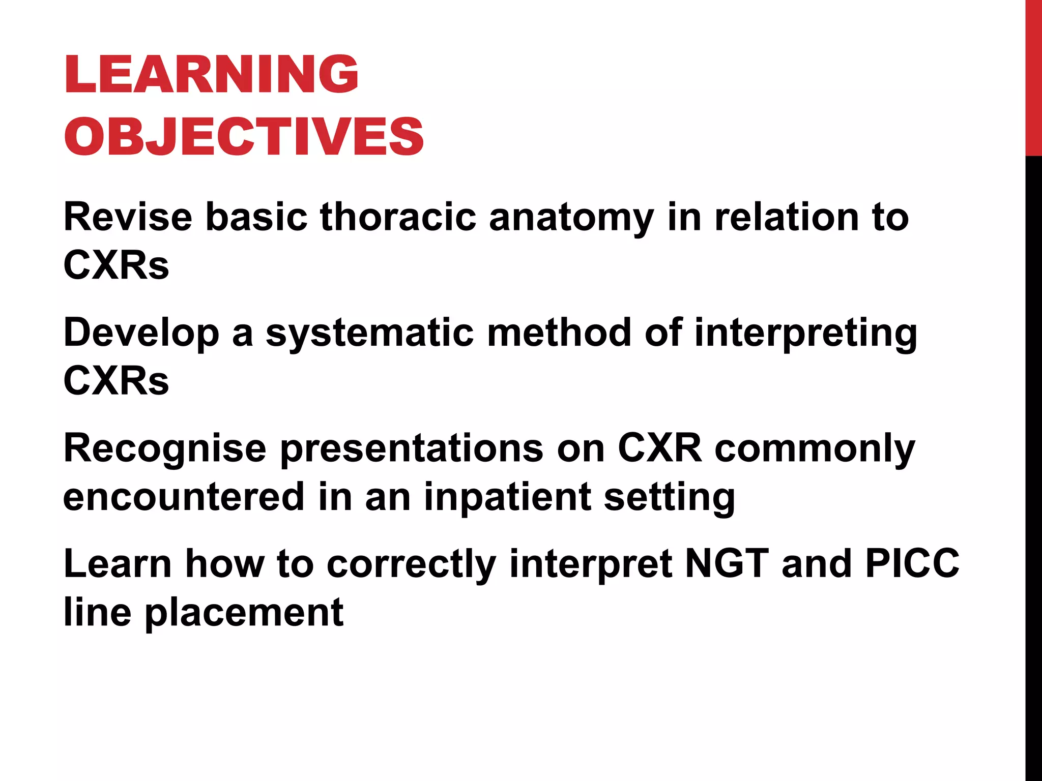 Cxr interpretation | PPTX