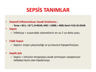 SEPSİS, SEPTİK ŞOK | PPTX