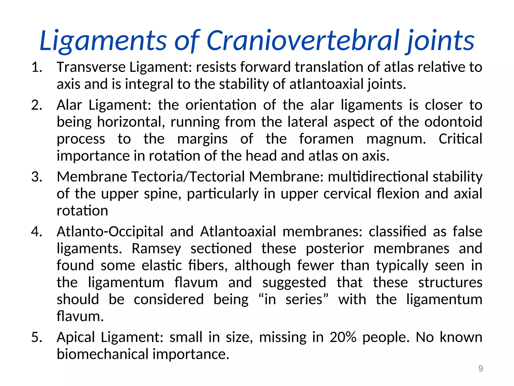 Cervical spine: anatomy, biomechanics and pathomechanics | PDF