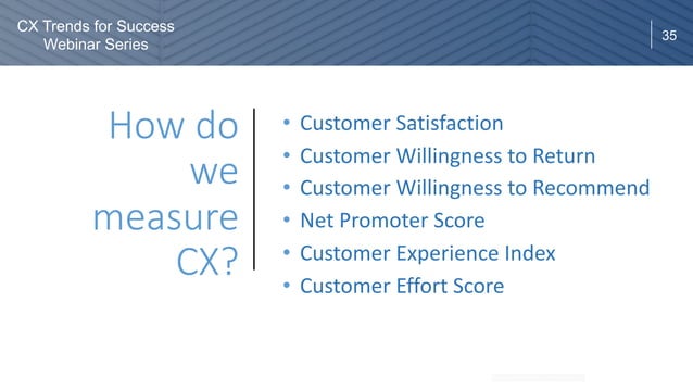 Developing and Executing Effective CX Metrics, Measurements and ROI | PPT