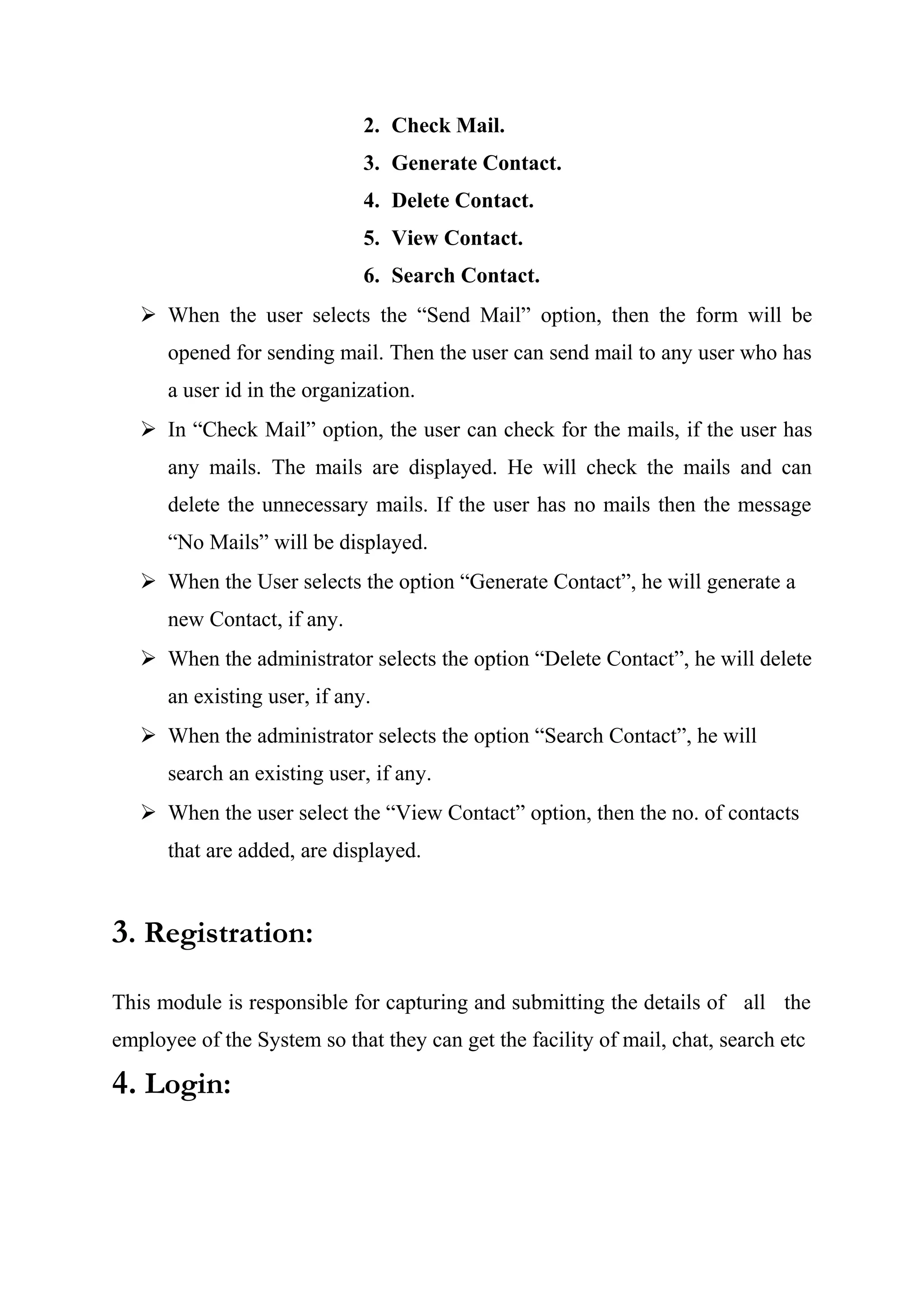Internet Mail System Java Project Doc