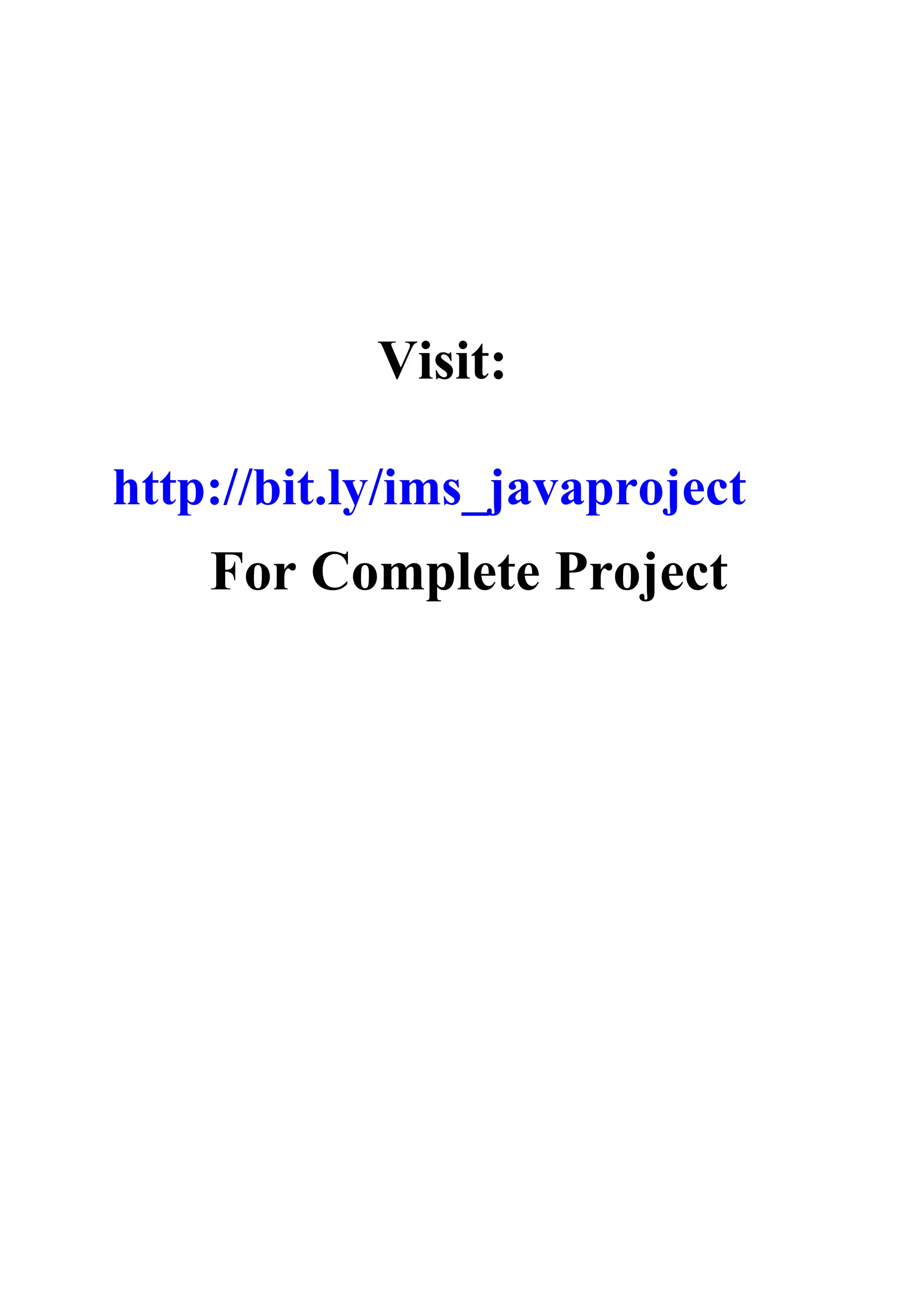 Internet mail system java project | DOC