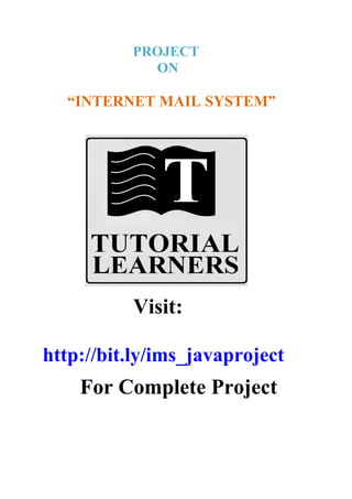 Internet mail system java project | PDF