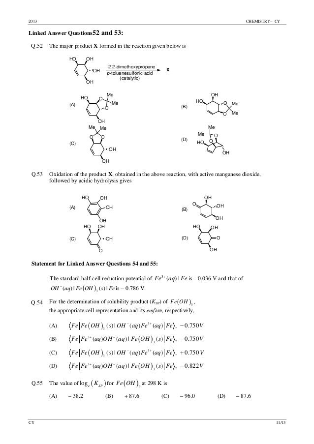 GATE Chemistry 2013 Question Paper | Sourav Sir's Classes | PDF ...