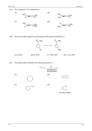 GATE Chemistry 2016 Question Paper | Chemistry Preparation | Sourav Sir ...