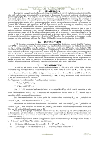 Three Party Authenticated Key Distribution using Quantum Cryptography | PDF | Information and ...