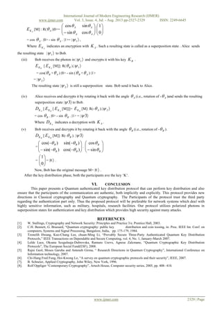 Three Party Authenticated Key Distribution using Quantum Cryptography | PDF | Information and ...
