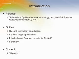 Cy-Net3 Network Module | PPT
