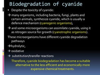 Cyanide and its biodegradation | PPSX