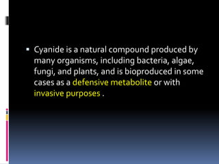 Cyanide and its biodegradation | PPSX