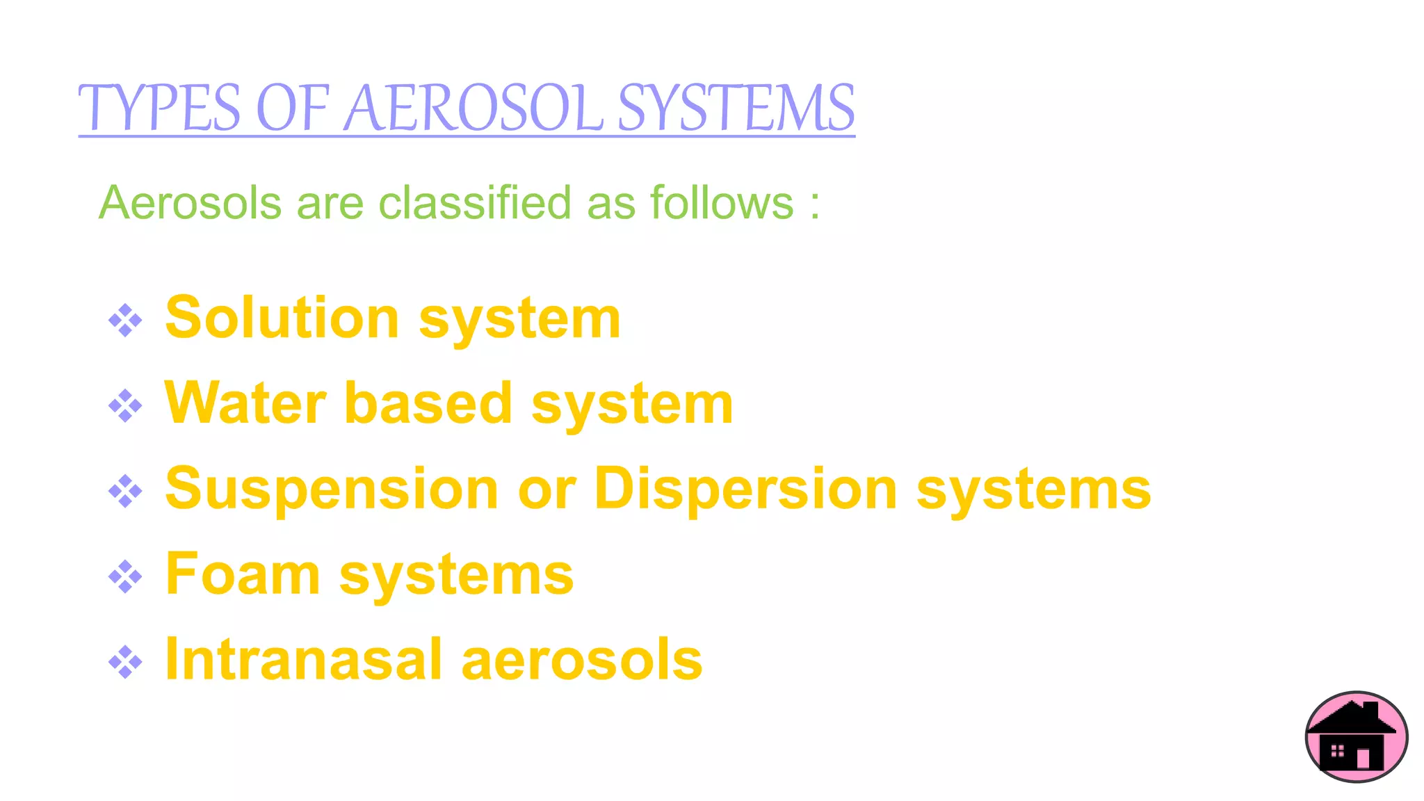 Formulation and Manufacturing of Aerosols and their Evaluation | PPTX