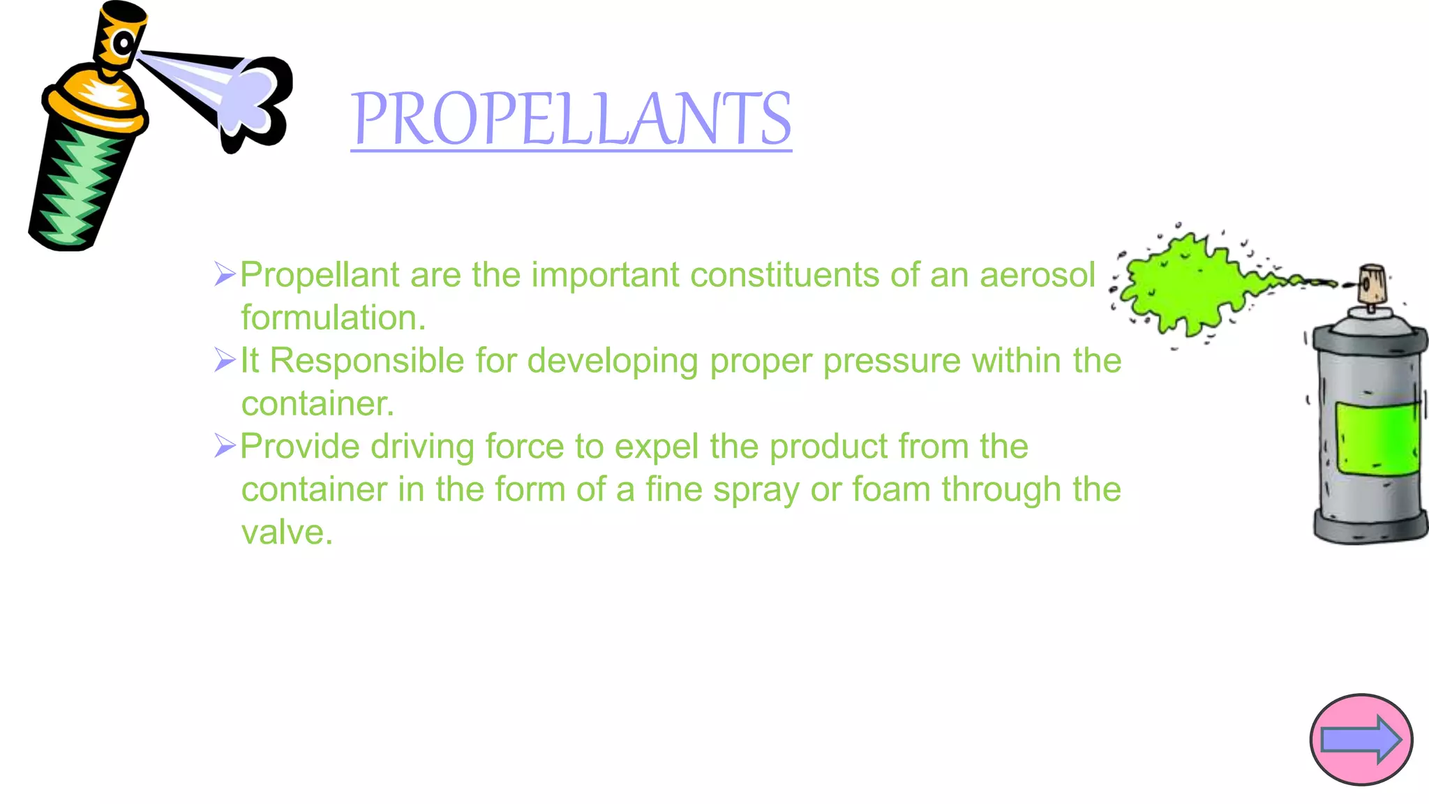 Formulation and Manufacturing of Aerosols and their Evaluation | PPTX