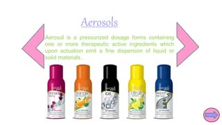 Formulation and Manufacturing of Aerosols and their Evaluation | PPTX