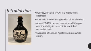 cyanide poisoning in the forensic medicine | PPTX