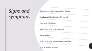 cyanide poisoning in the forensic medicine | PPTX