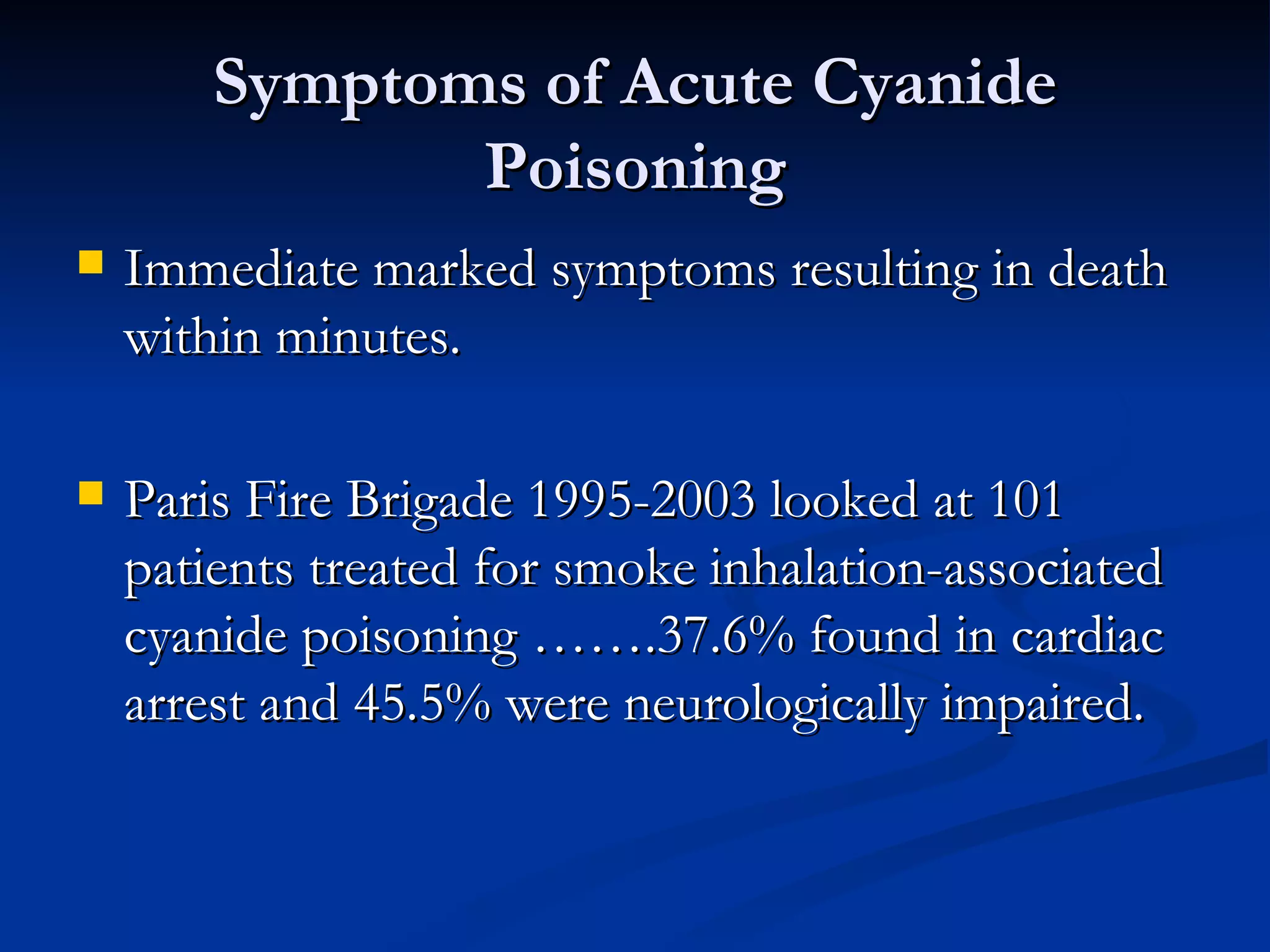 Cyanide Poisoning | PPT
