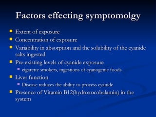 Cyanide Poisoning | PPT