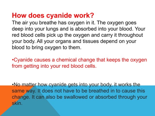 Cyanide Poisoning.pptx | First Aid | Injuries