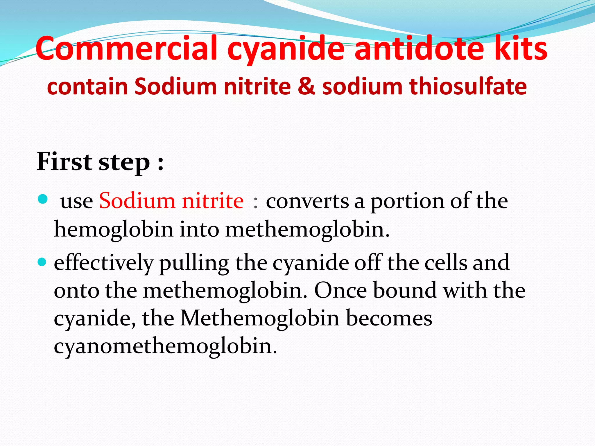 Cyanide poisoning 2012 | PPTX