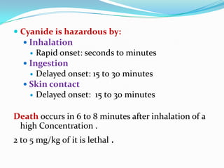 Cyanide poisoning 2012 | PPTX
