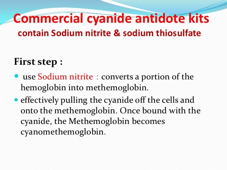 Cyanide Poisoning 2012