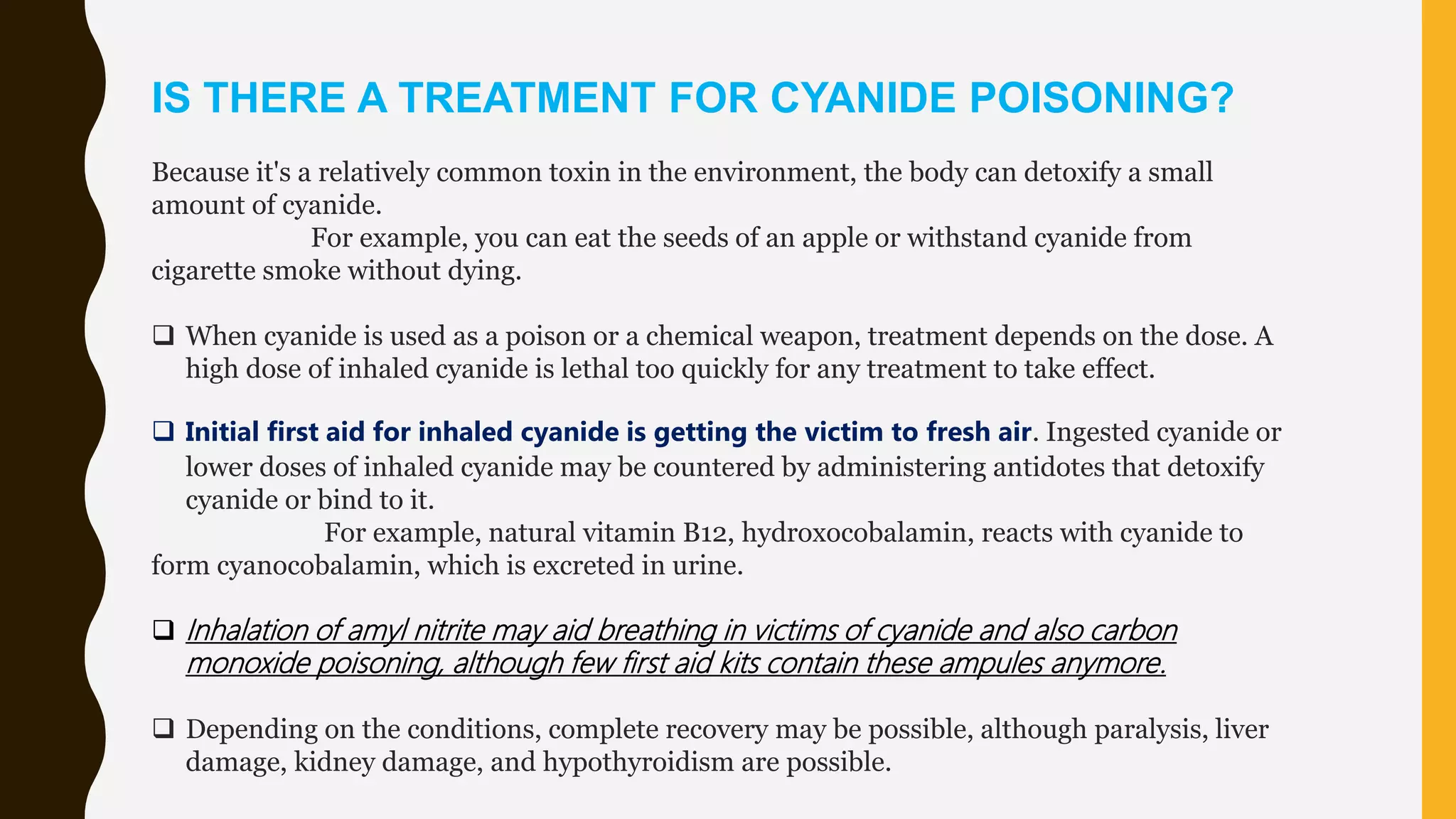 CYANIDE POISONING | PPTX