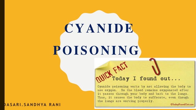 CYANIDE POISONING | PPTX