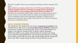 CYANIDE POISONING | PPTX