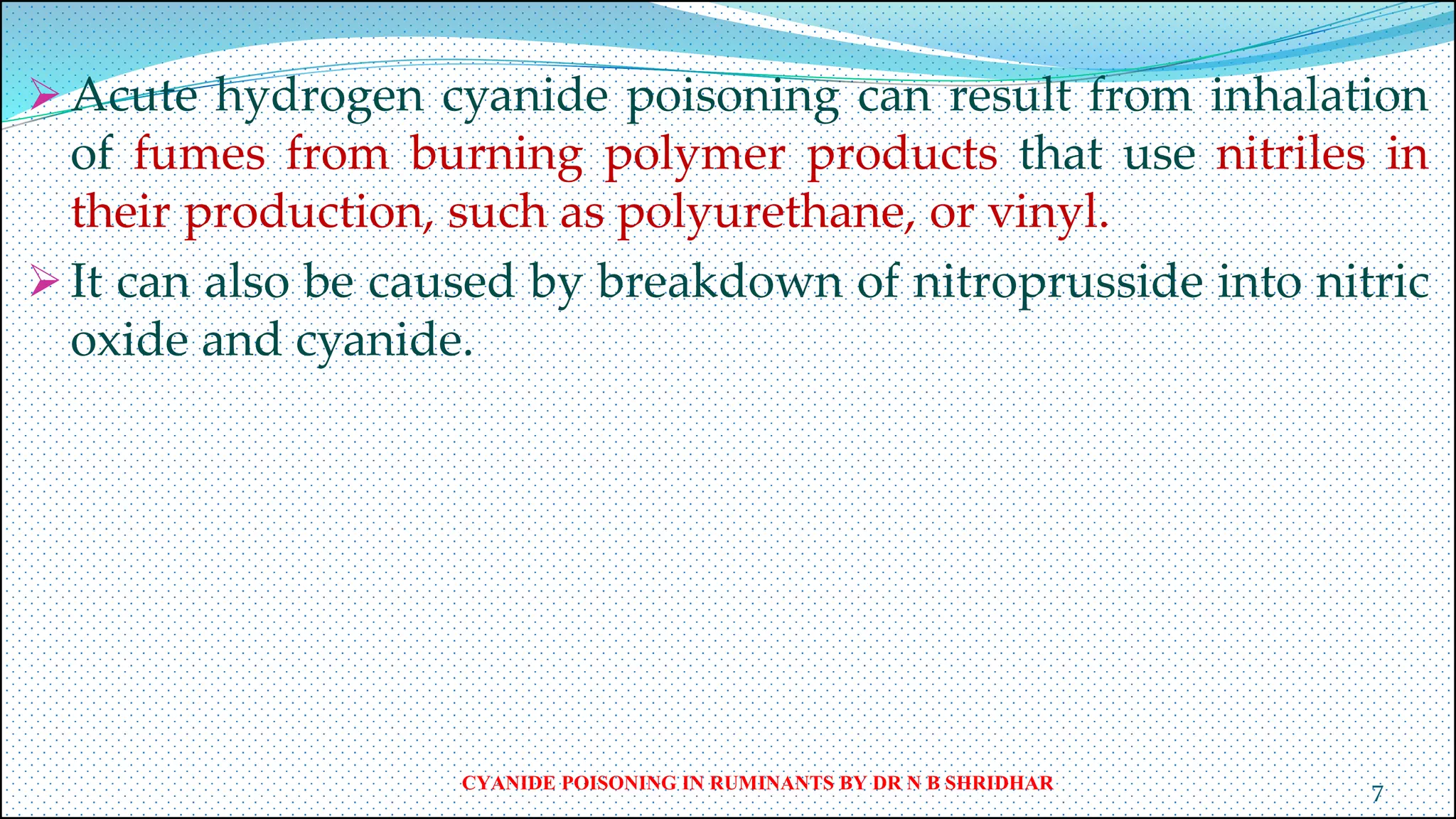 HYDROCYANIC ACID TOXICITY IN RUMINANTS BY DR N B SHRIDHAR | PDF