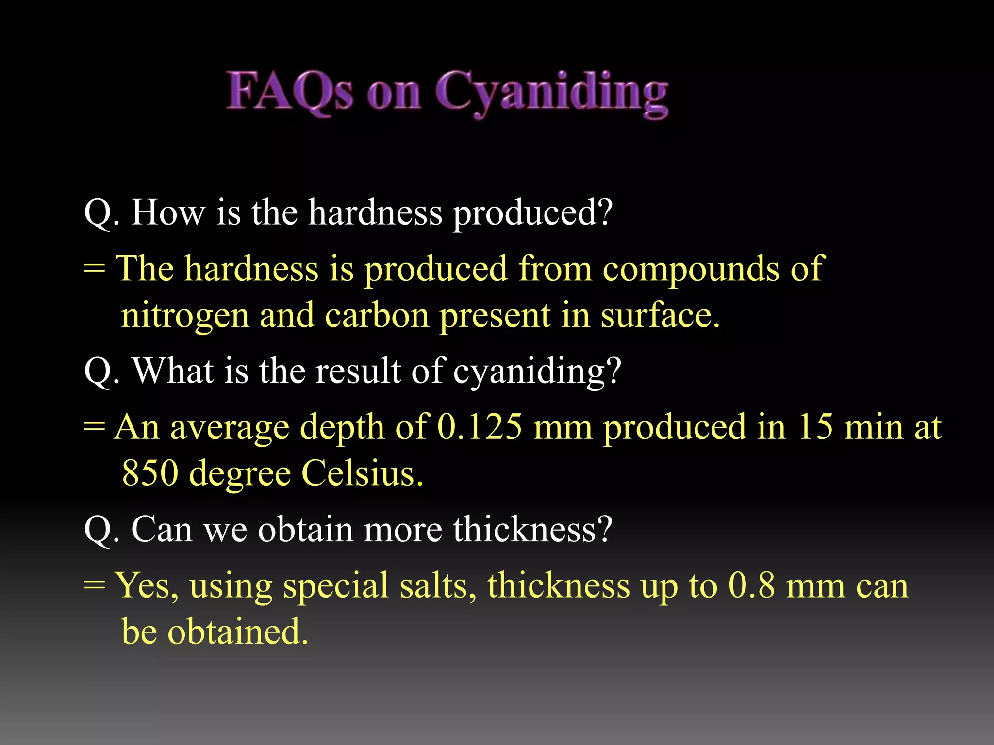 Cyaniding and Nitriding | PPTX