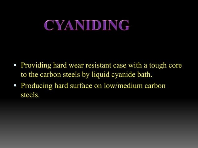 Cyaniding and Nitriding | PPTX | Chemistry | Science