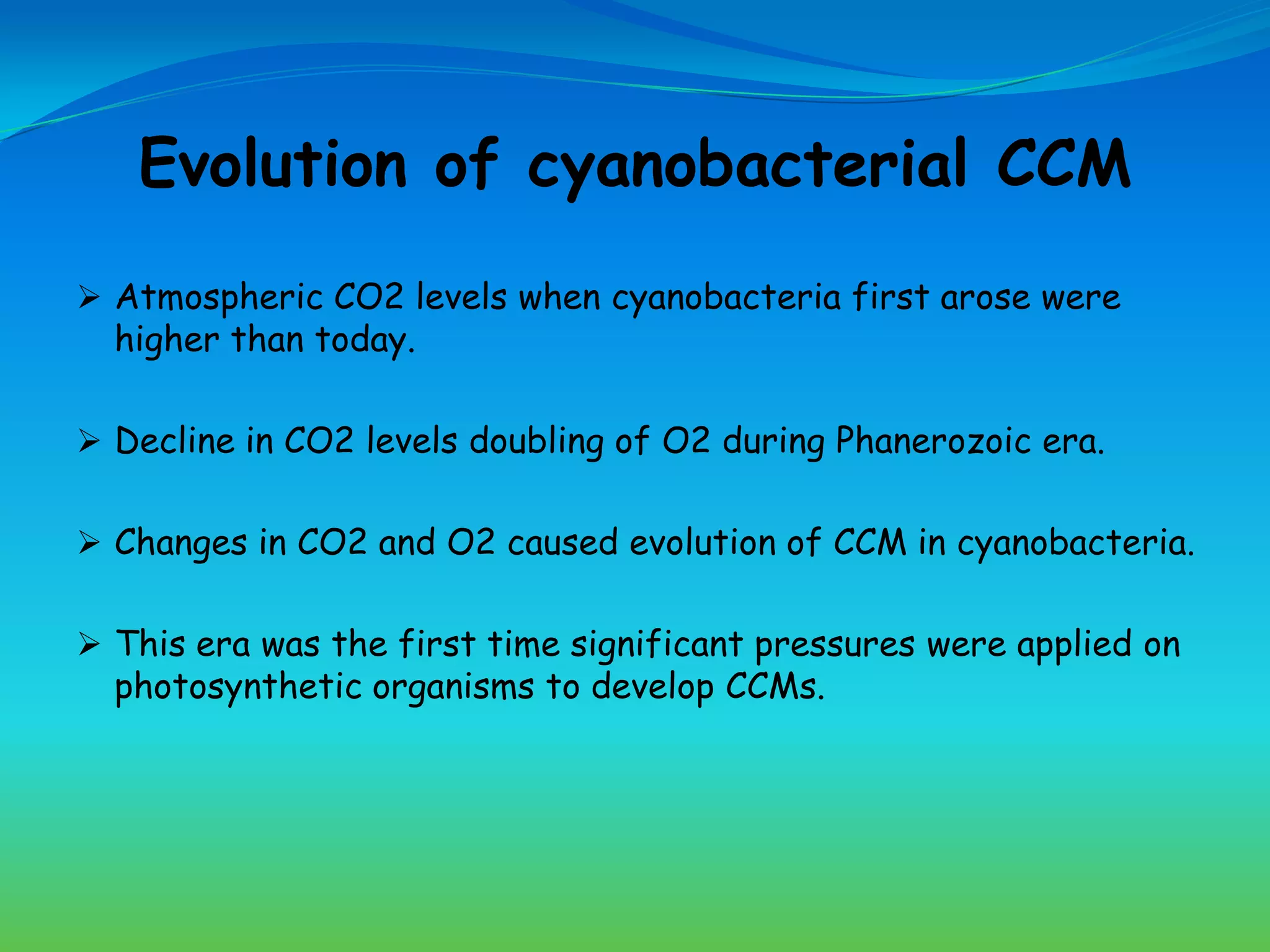 CO2 Concentrating Mechanism in Cyano bacteria | PPTX
