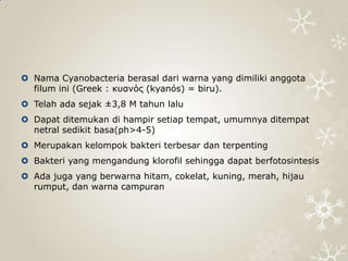 Cyanobacteria [Exetwotion, SMA 1 Depok] | PPTX