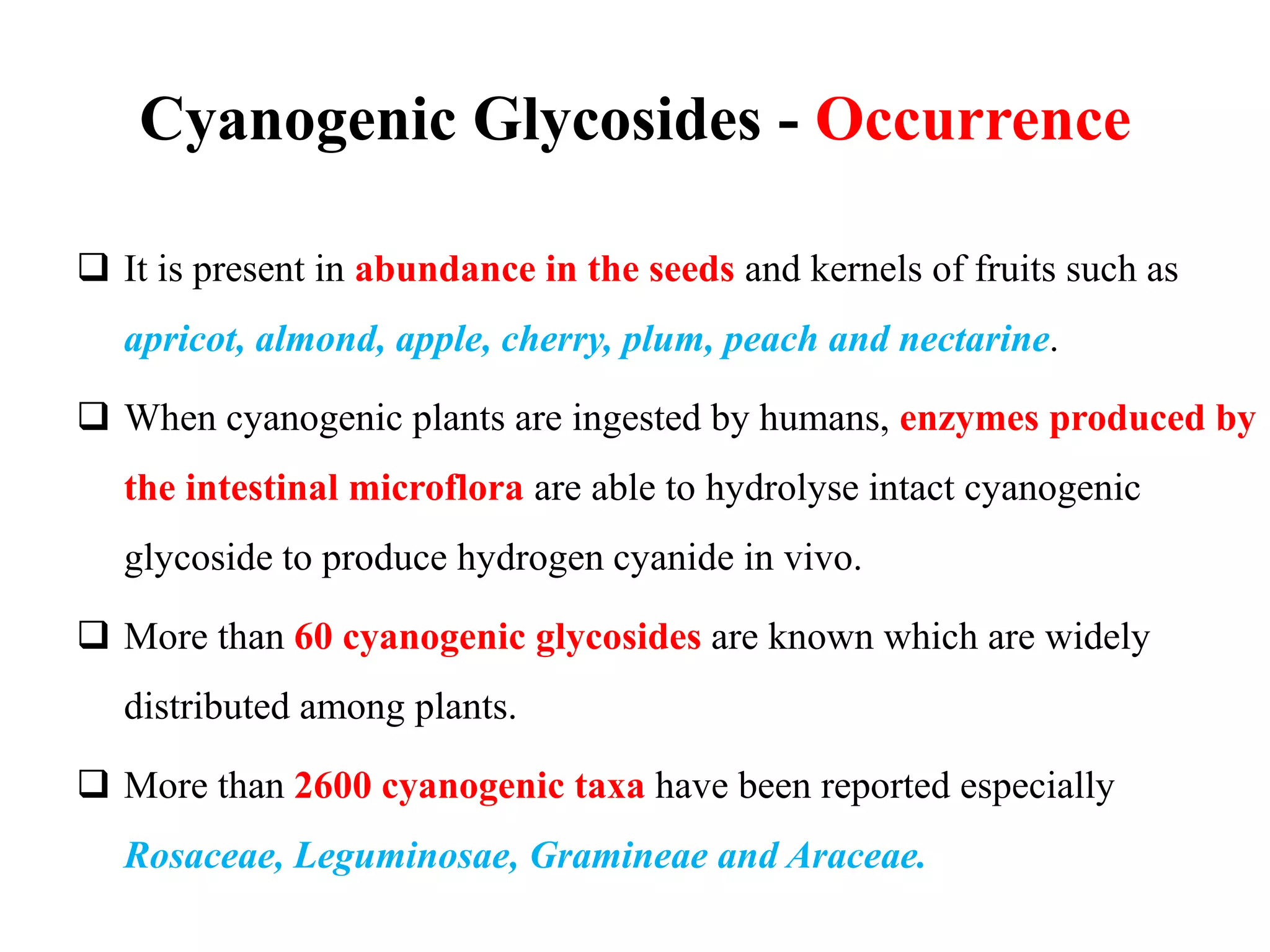 Cyanogenic glycosylates and glucosinolates in plant | PPTX